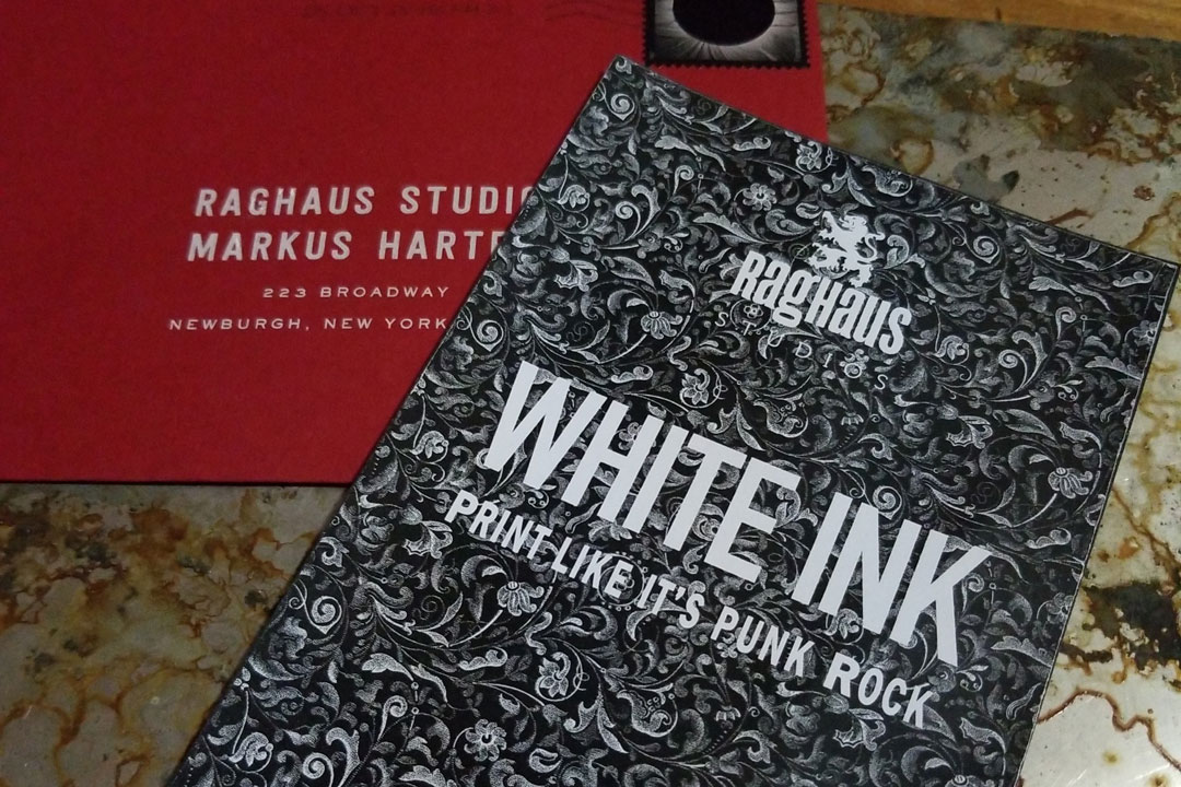 White Ink Printing On Dark Paper Raghaus Studios Custom Letterpress